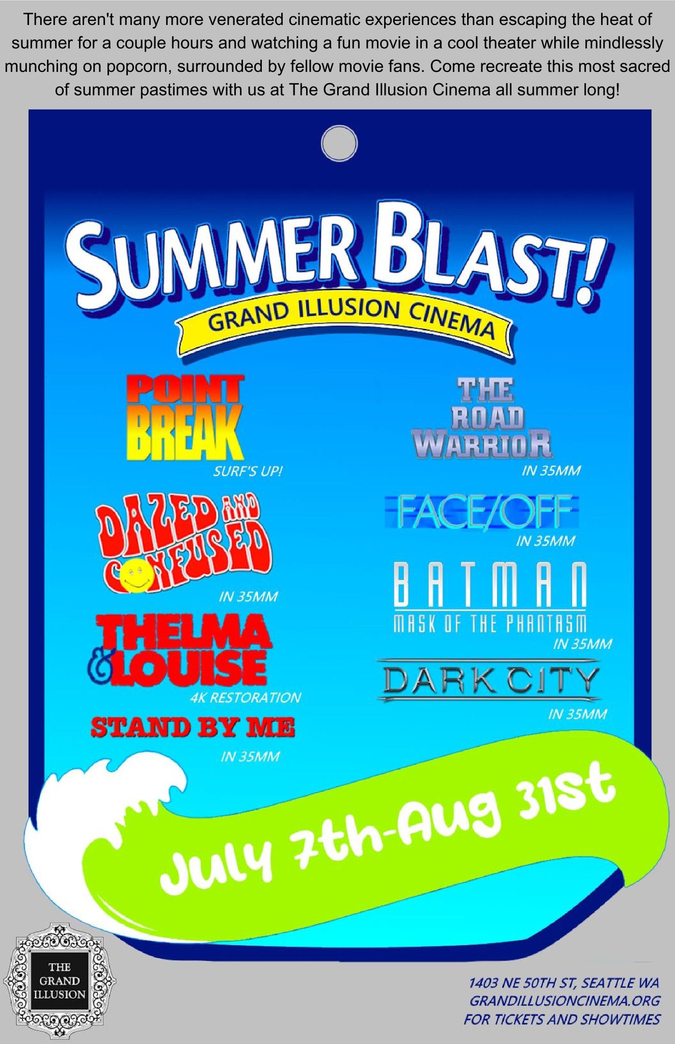 Summer Blast! - The Grand Illusion Cinema
